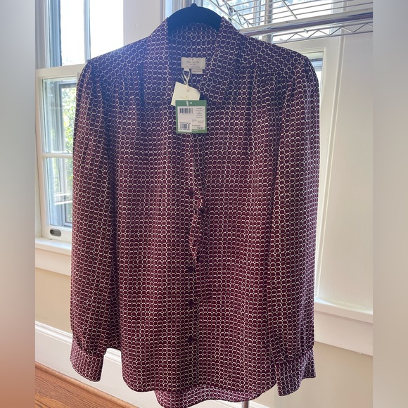 kate spade | Tops | Kate Spade Parker Dot Blow Blouse | Poshmark